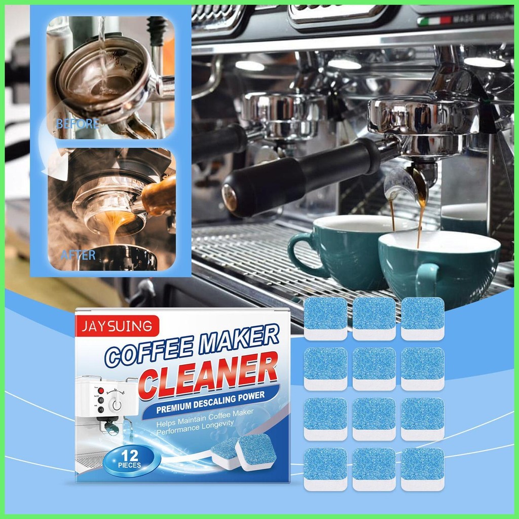 Descaler Tablets for Coffee Machine 12X Scale Grease Cleaning Tablets ...
