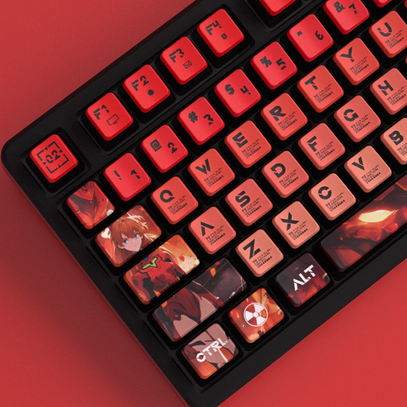 [NAY] 122 Key PBT KeyCap Eva Rebuild Of Evangelion Anime Figure OEM ...