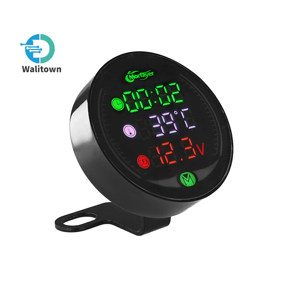 DC9-24V LED Digital Multifunction Voltmeter Thermometer Voltage ...