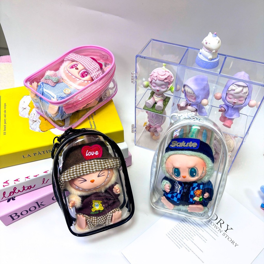 Cartoon Labubu V2 Cover Cute Labubu Display Bag PVC Transparent Labubu ...