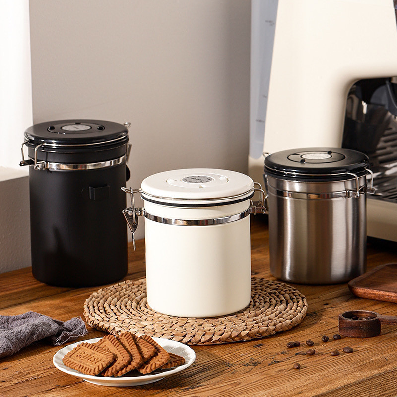 Coffee Beans 304 Stainless Steel Airtight Cans Coffee Powder Storage ...