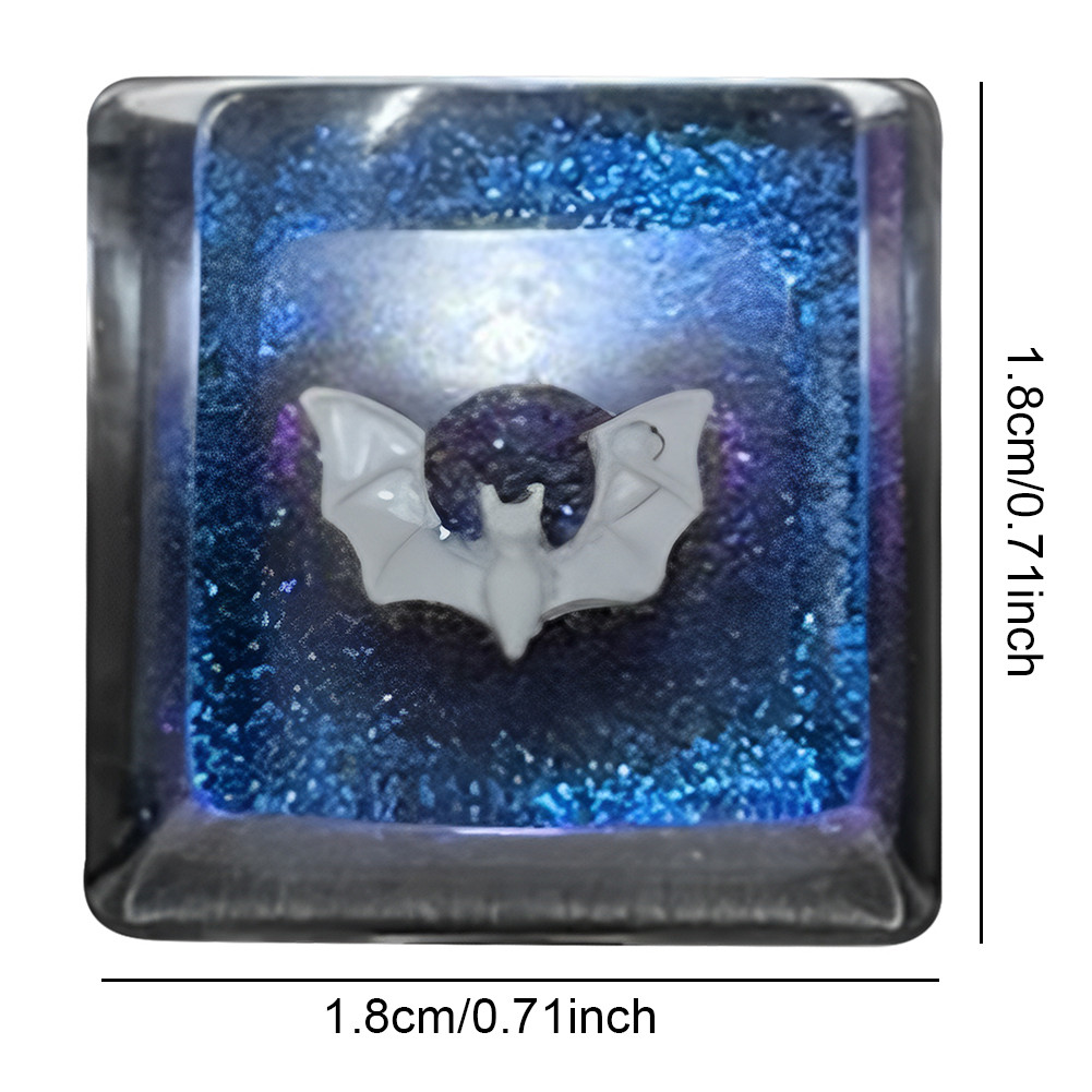 Epoxy Resin Bat Keycap Artisan Key Cap Cross Axis Mechanical Keyboard ...