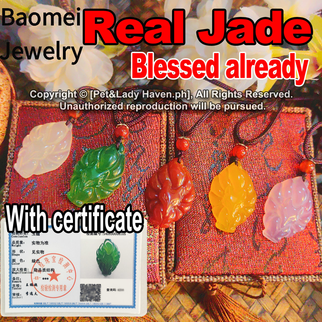 (COD) 2025 Nine Tailed Fox Queen Real Jade Stone Necklace Pendant ...