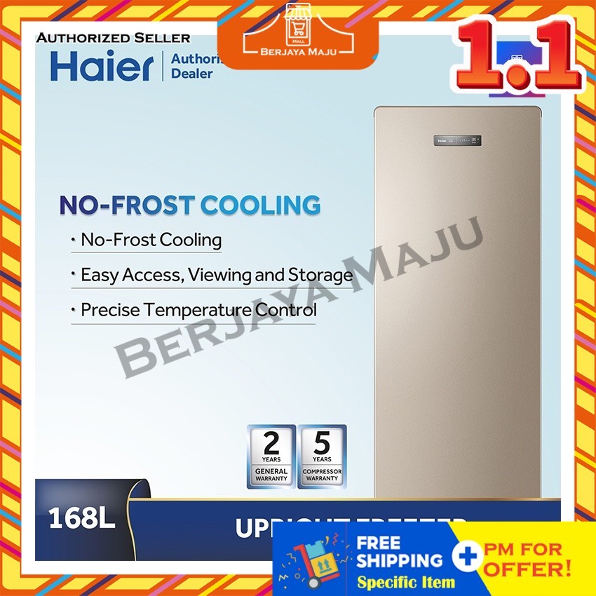 Haier 168L 1 Door Upright Freezer BD-168WL | Shopee Malaysia