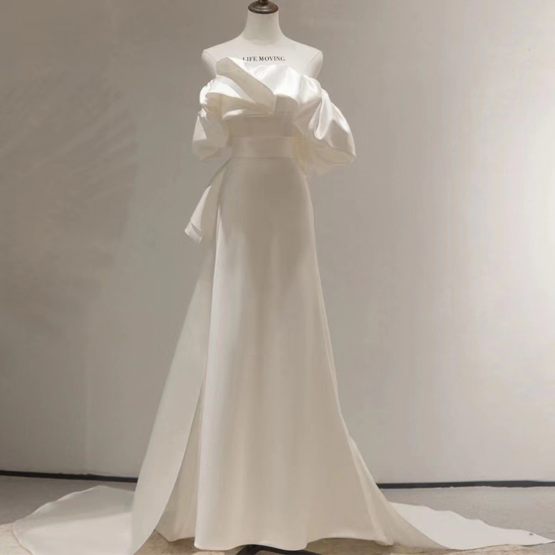 [MOMO Bridal Wedding Dress] [10,000 People Collection] French Satin ...