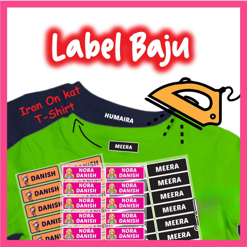 NEW DESIGN!!! Iron-On Clothing Labels - Custom School Uniform Name ...