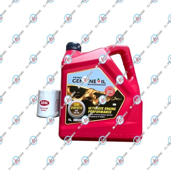 PERODUA ORIGINAL ENGINE OIL SEMI SYNTHETIC 5W-30 WITH OIL FILTER APM ...