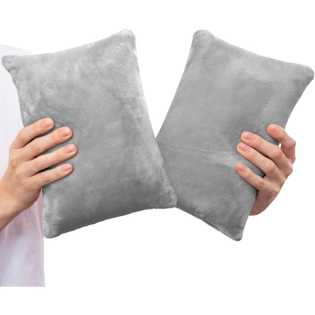 2 pek bantal kecil, Memory Foam Mini bantal 11X7 inci untuk perjalanan ...