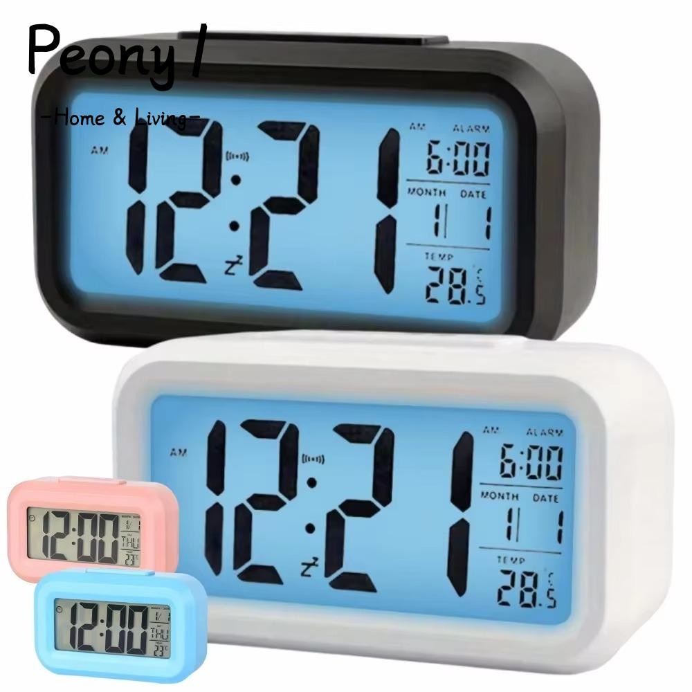 PEONY1 Digital Alarm Clock, Led Light Calendar LED Digital Clock, High ...