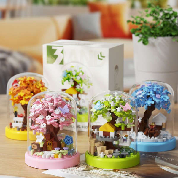 Hiasan Bunga Kreatif DIY lego flower Four Seasons Cherry Blossoms Tree ...