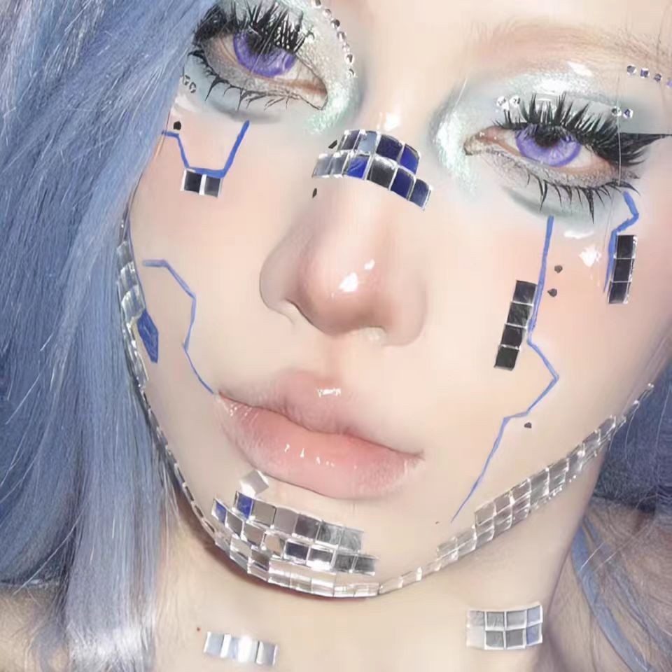 Future Sense AI Robot Face Decoration Sticker Face Tear Diamond Jewelry ...