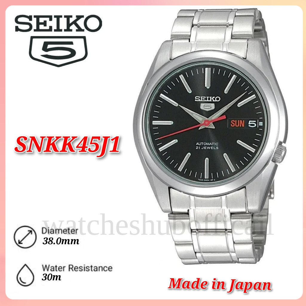 Seiko 5 Automatic 21 Jewels Japan Made SNKL45J1 Men's Watch | Shopee ...