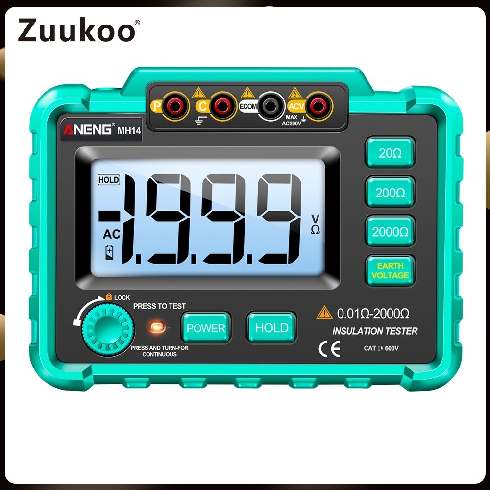 MH14 Megohm Meter Digital Insulation Resistance Tester Megohmmeter ...