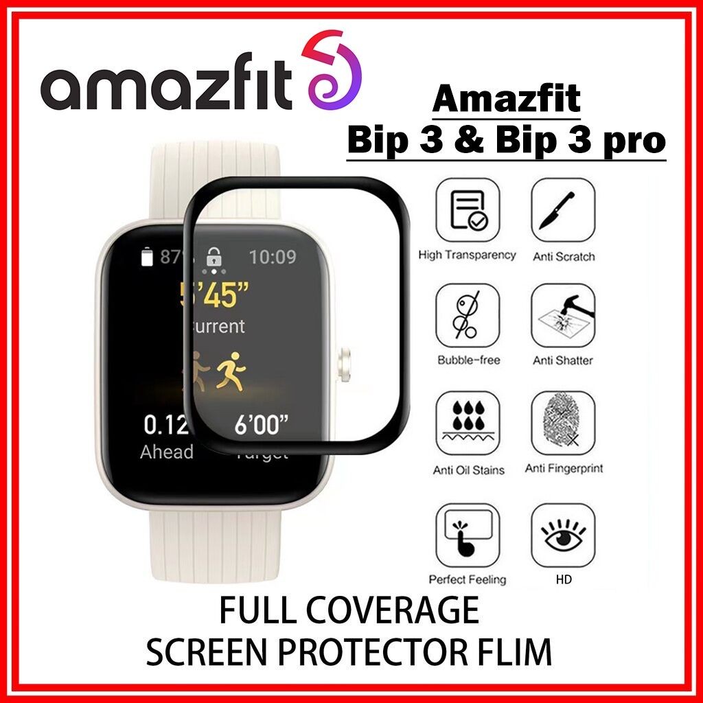 Amazfit Bip 3 & Bip 3 Pro Screen Protector Film Amazfit Watch Bip3 Bip3 ...