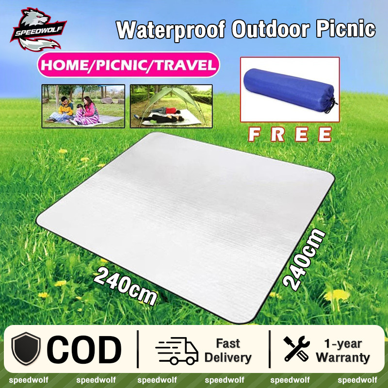 Waterproof Ground Mat Camping Double Sided Aluminium Foil Tikar Outdoor ...