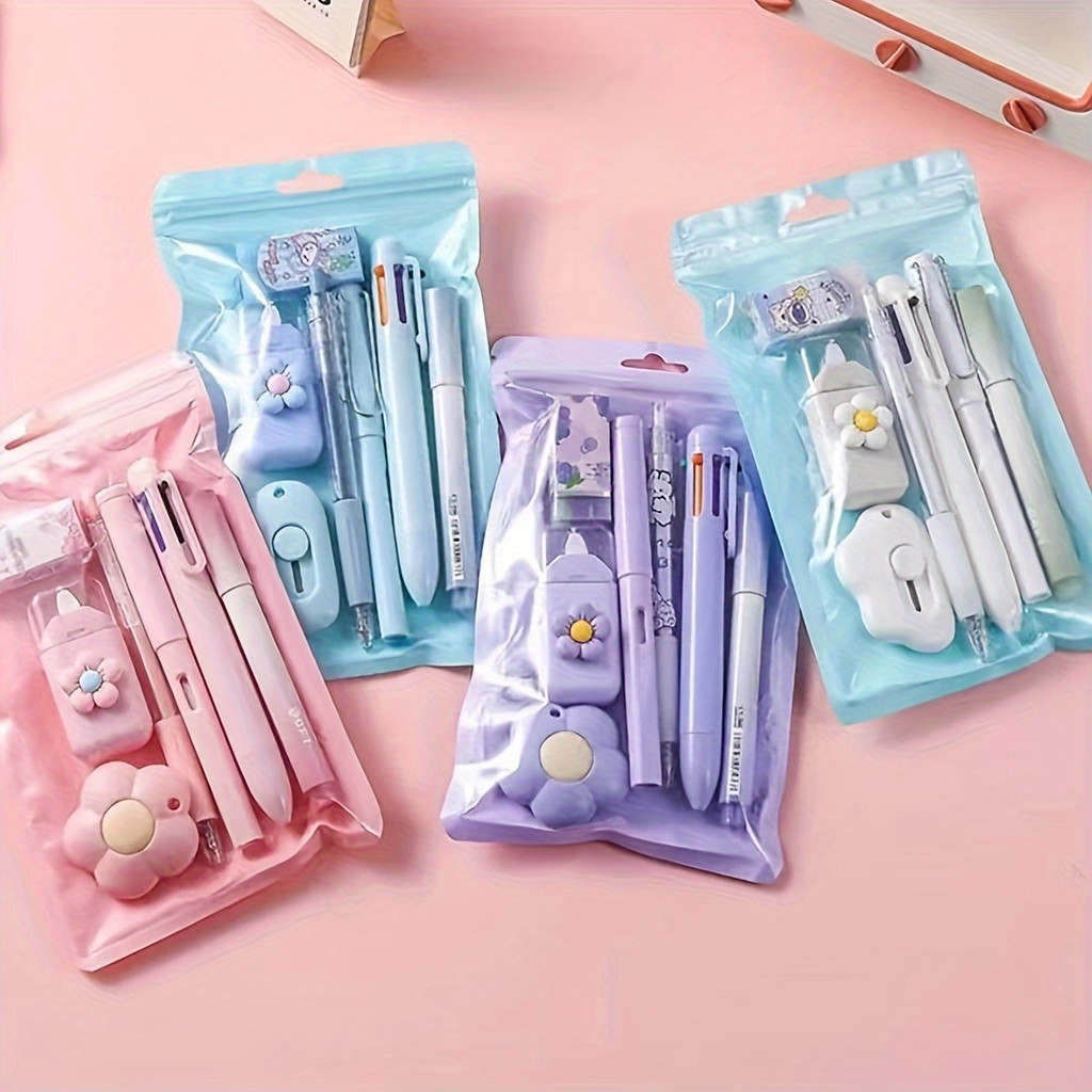 7-Piece Kawaii Stationery Set Cute School Supplies Gift Pack Assorted ...