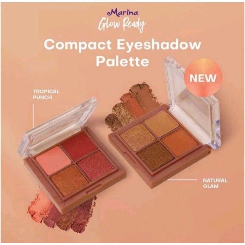 Marina Glow Ready Compact Eyeshadow Palette 5,2g | Shopee Malaysia