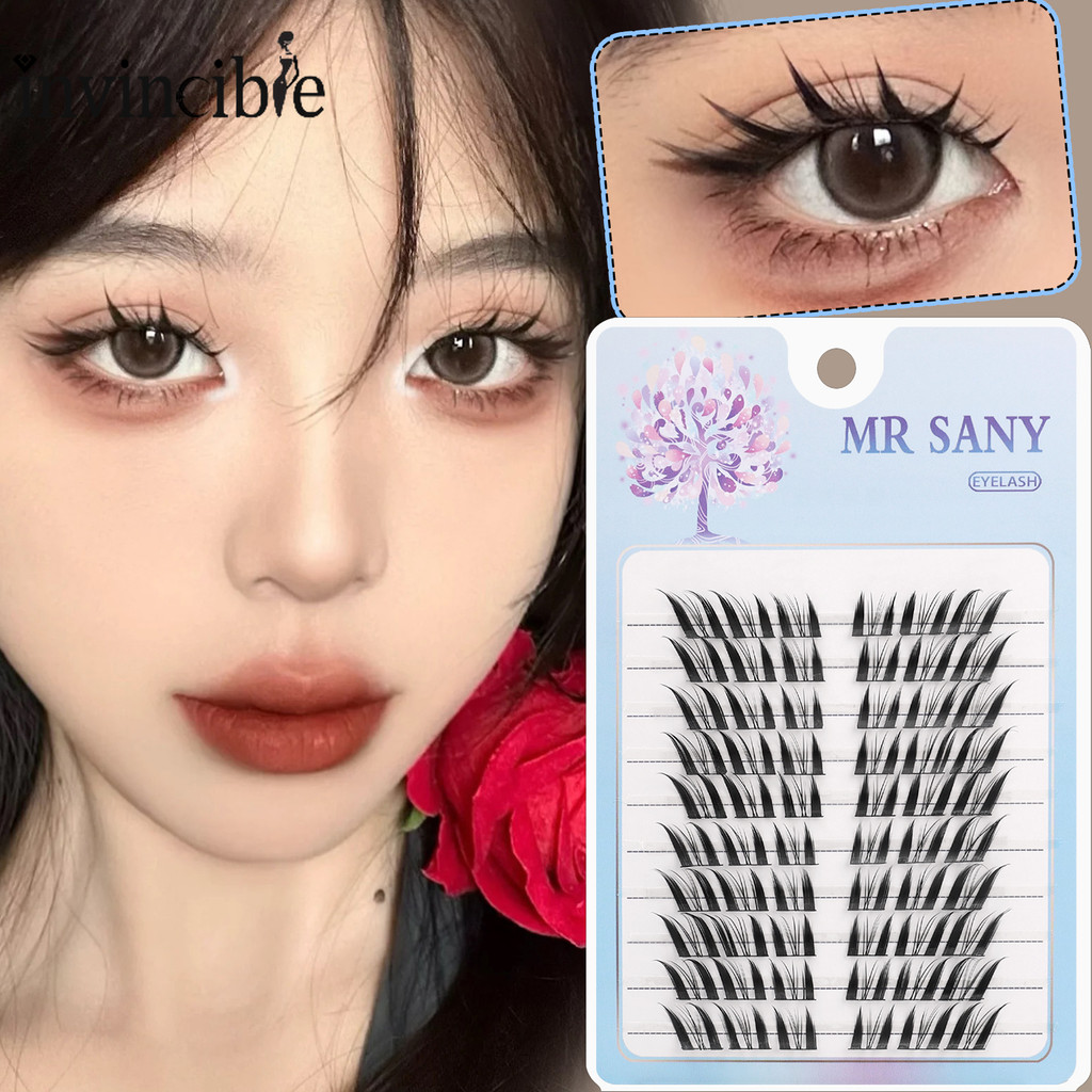 DIY Fox Rabbit Eyes Effect Winged Thick Segmented False Eyelashes ...