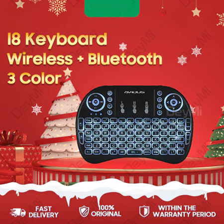 I8 Mini Keyboard Backlit 3 Color 2.4G Wireless Air Fly Mouse Keyboard ...