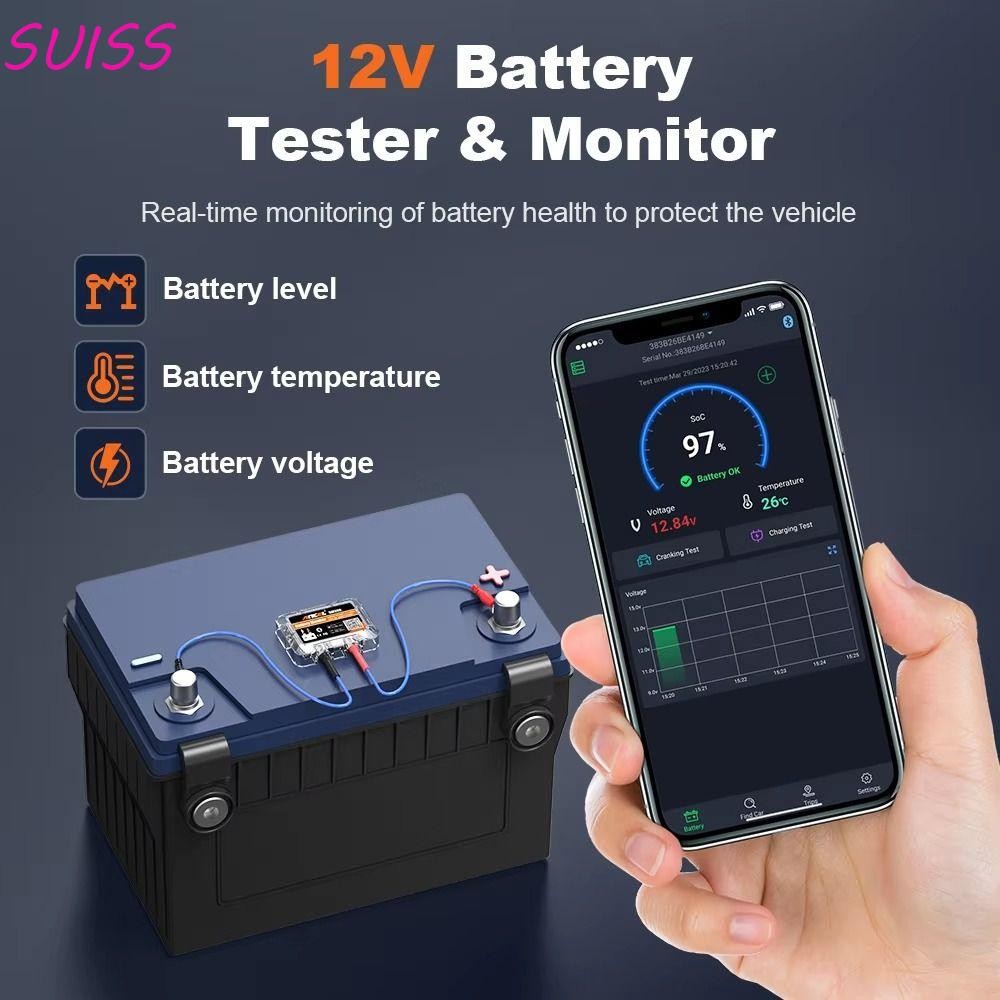 SUISS Battery Monitor, 12V Abnomal Alarm Car Battery Health Monitoring ...