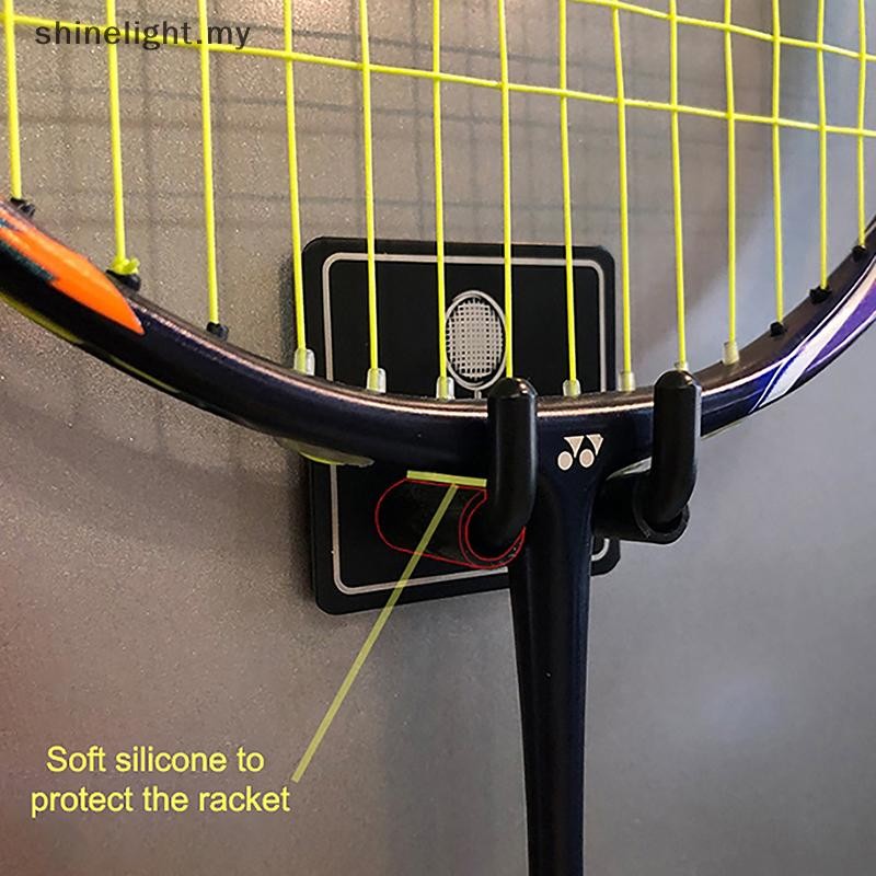 [Shinelight] Wall Mounted Racket Holder Tennis Racket Holder Badminton ...