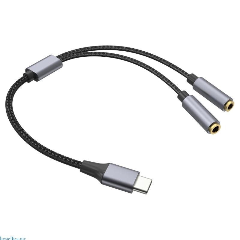 beste TypeC to 3 5mm Headphones Y Splitters Cable 1 Male to 2 Female ...