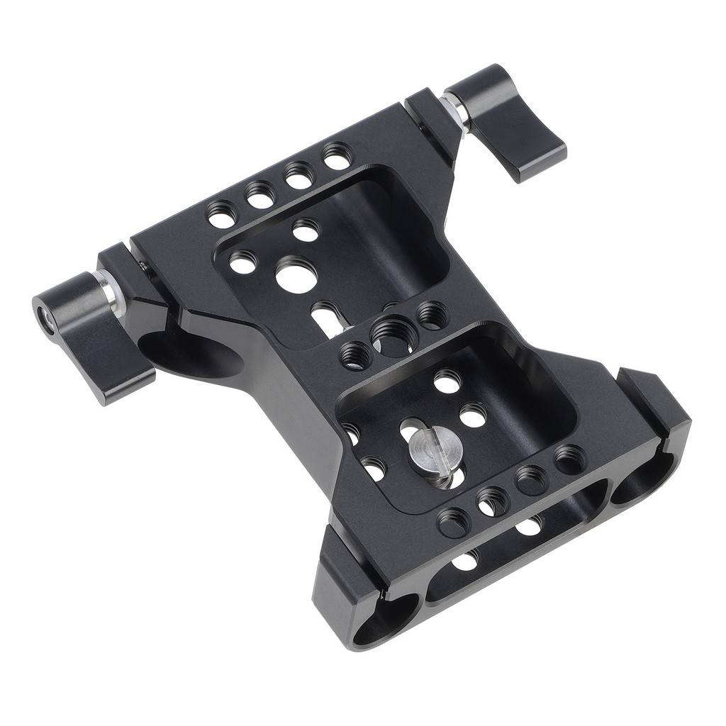 Multipurpose Camera Base Plate Baseplate with 15mm Rod Rail Clamp ...