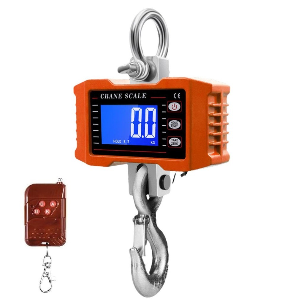 LCD Digital Hanging Scale Crane Hook Scale 1000kg Industrial Crane ...