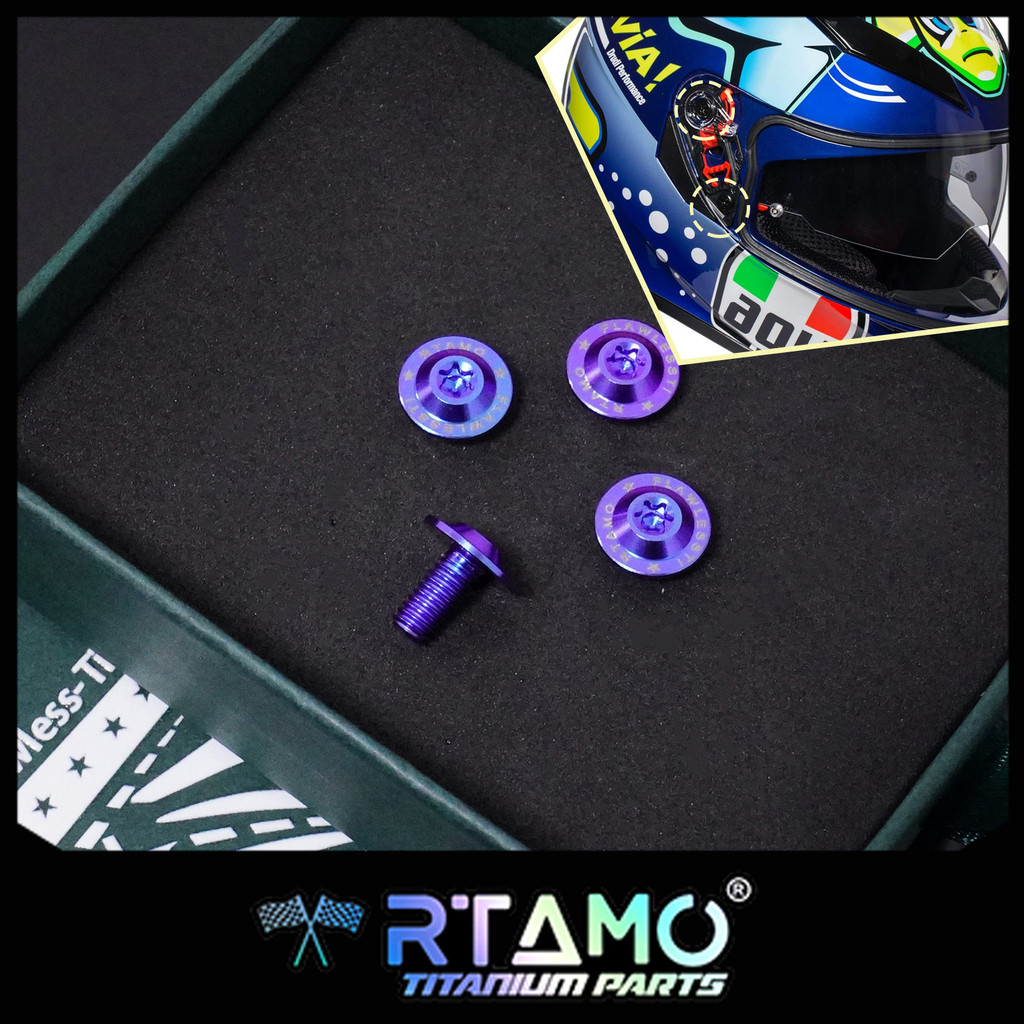 RTAMO Titanium Gr5 AGV K3 K4 K5 PISTA/GPRR KYT Helmet Bolt Lens Mounted ...
