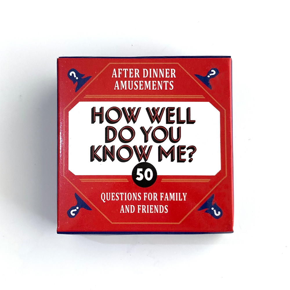mini box. - How well do you know me? - Game Board Game Card ...