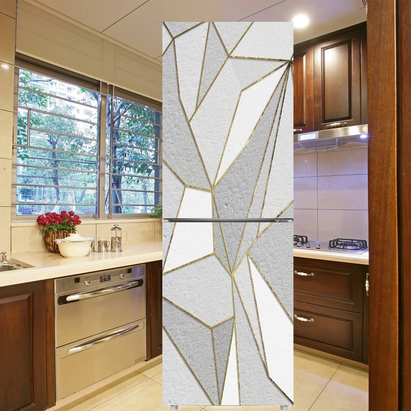 Custom refrigerator sticker Splicing Butterfly Fruit Sea Rose Flowers ...