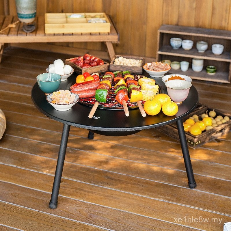 Primitif membuat teh di sekitar dapur, set kompor, set lengkap meja ...