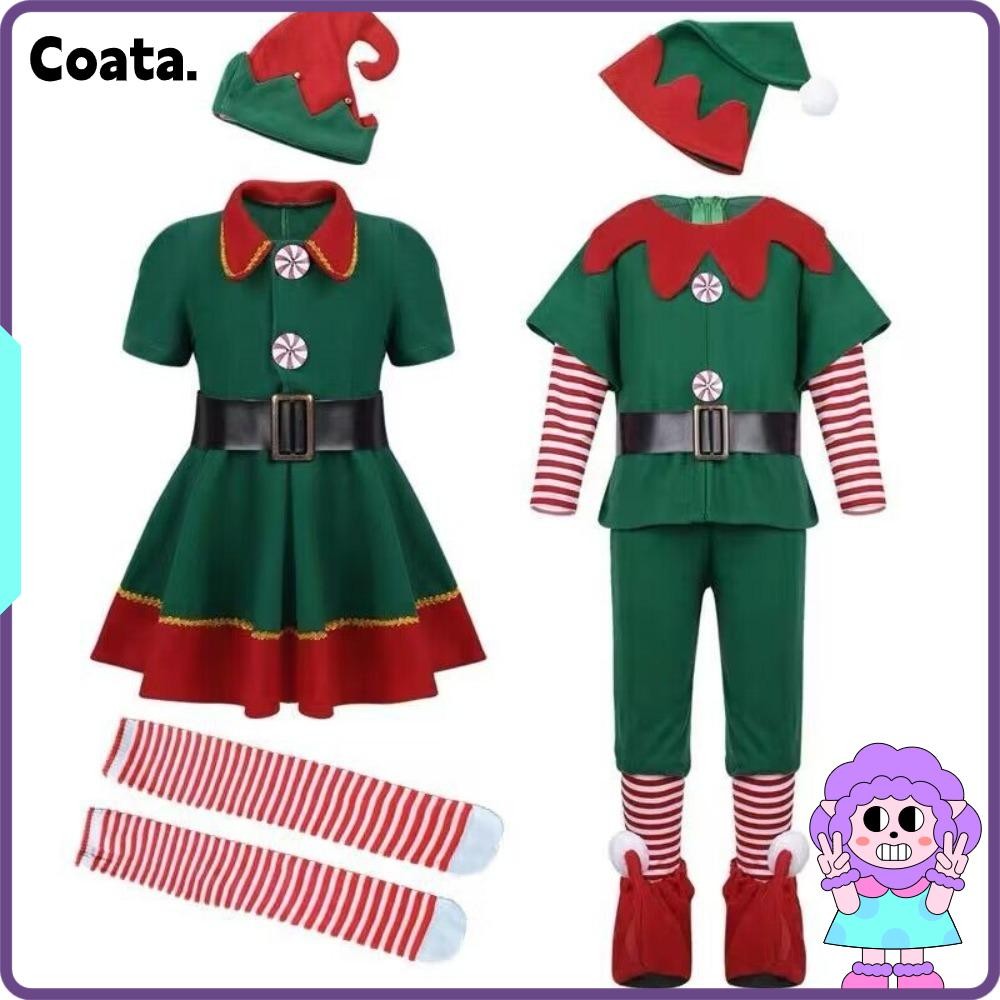 COATA Christmas Elf Costume, Green 2024 Family Matching Outfits, Year ...