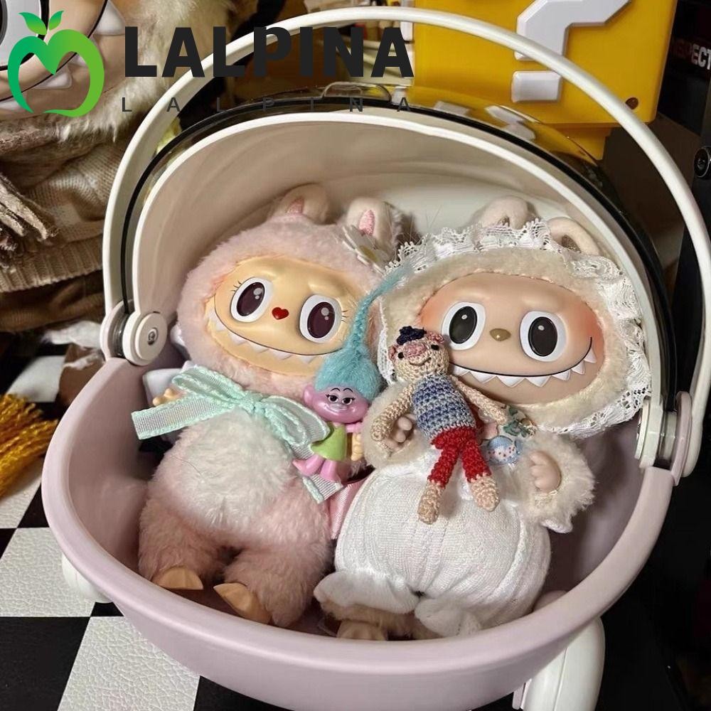 LALPINA 17cm Labubu Cradle Carriage, Storage Dustproof 17cm Labubu Doll ...