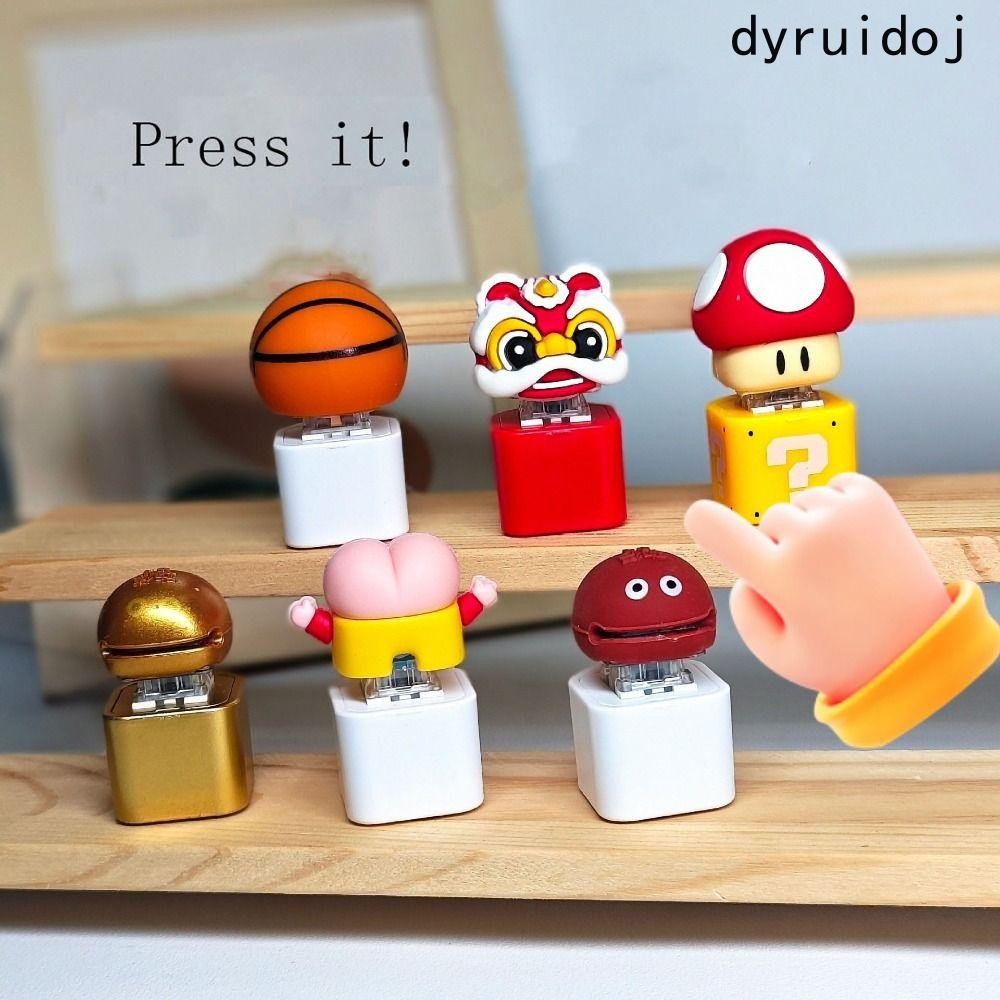 DYRUIDOJ Wooden Fish Keyboard Keychain, Yellow Chick Electronic ...