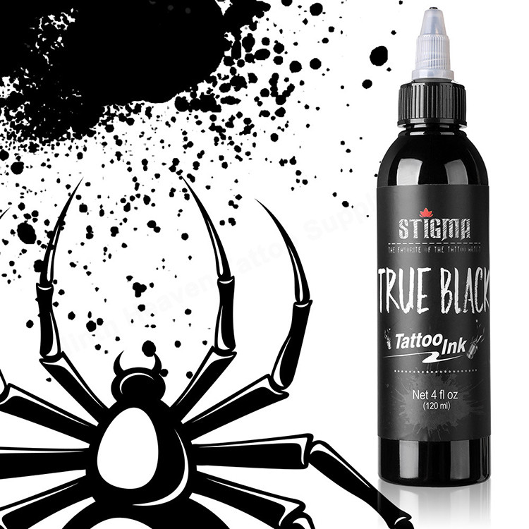 Stigma Professional Black Color Tattoo Body Ink 120ml True pigment ink ...