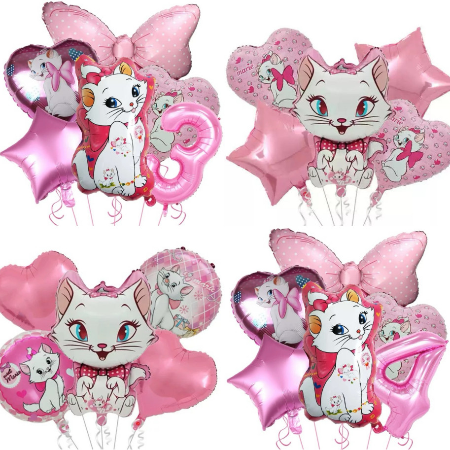 Special-shaped Mary Cat Aluminum Film Balloon Six-Piece Set Series ...