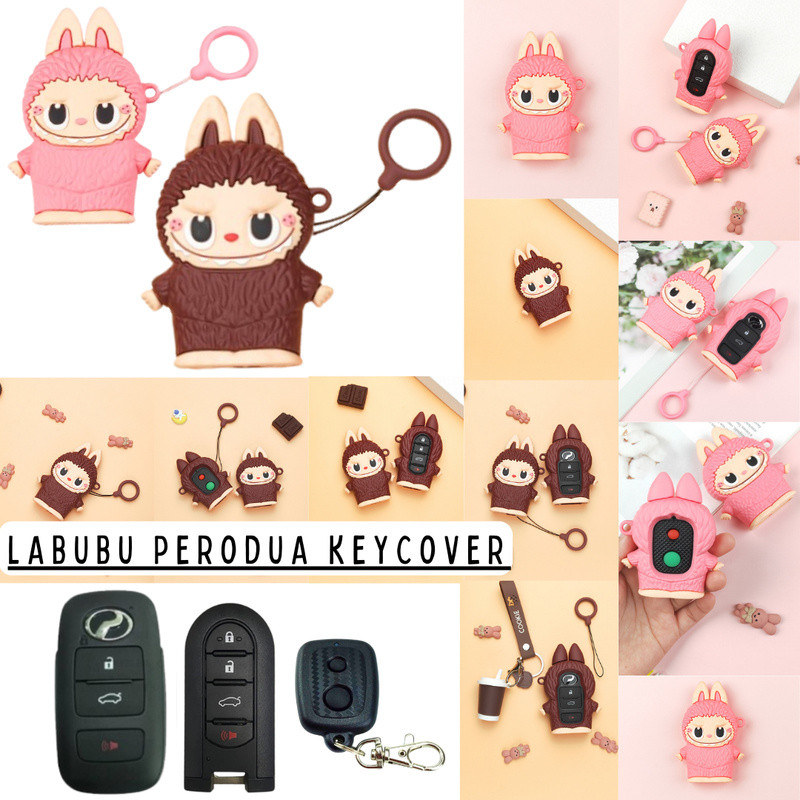 Perodua Cute Cartoon Labubu Keycover Alza Aruz Ativa Myvi Bezza Axia ...