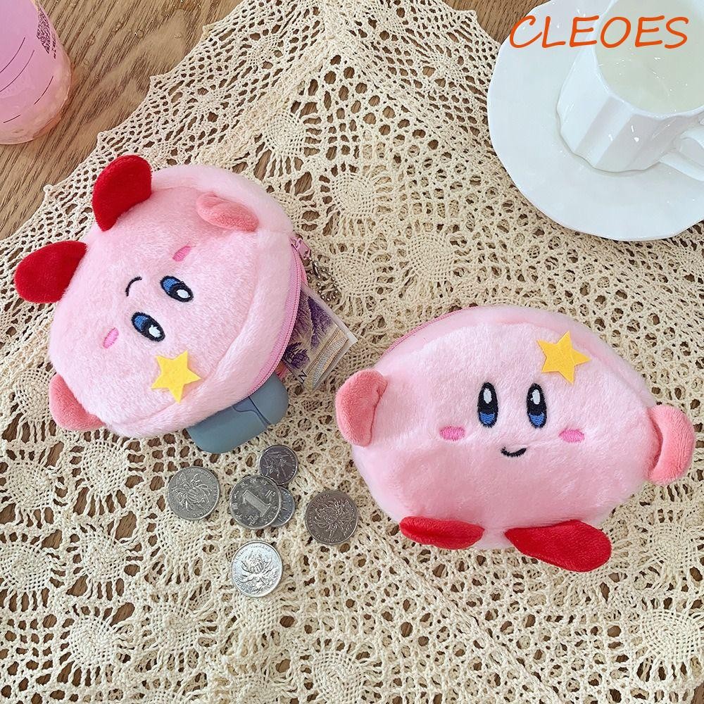 CLEOES Kirby Plush Coin Purse, Cartoon Kirby Animals Wallets Kirby ...
