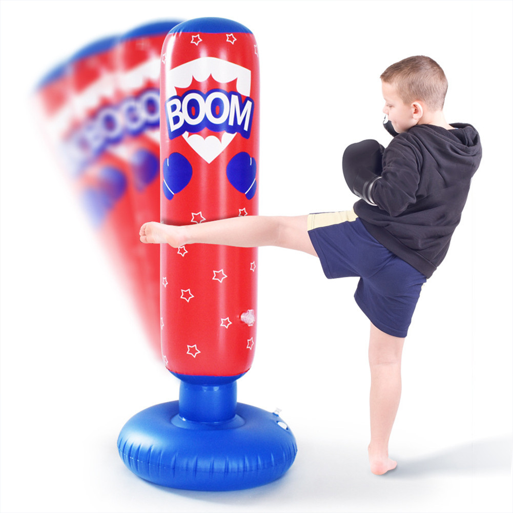 Kids Inflatable Punching Bag Bounce-Back Punch Bag Lightweight for ...