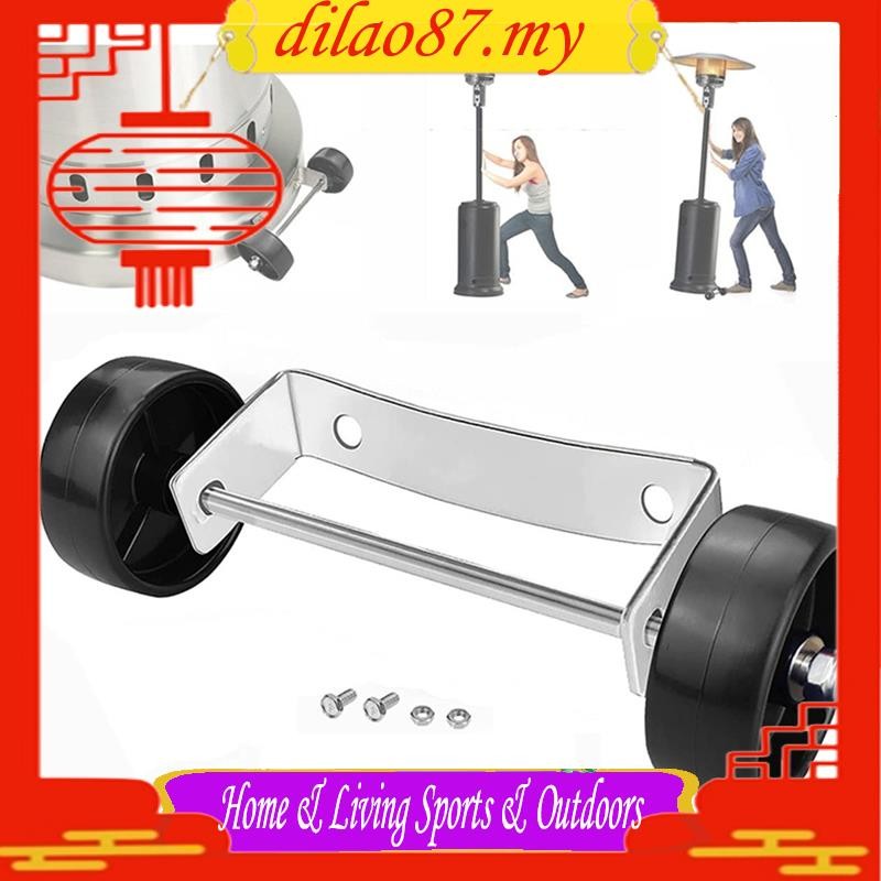 [dilao87] Universal Patio Heater Wheel Kit-Stainless Steel Silver ...