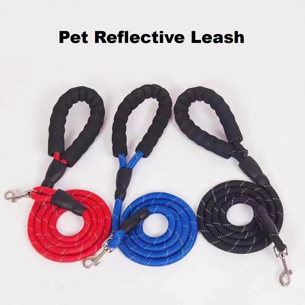 Durable Reflective Nylon Dog Leash Color Pets Dog Leash Tali Haiwan ...