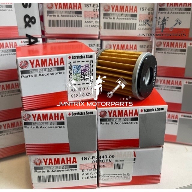 100% ORIGINAL YAMAHA OIL FILTER HONG LEONG YAMAHA WITH QR CODE LC135 ...