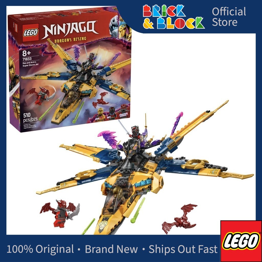 LEGO 71833 Ras and Arin's Super Storm Jet | LEGO Ninjago | Shopee Malaysia
