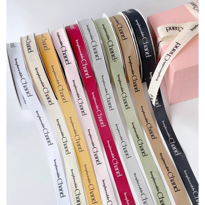 1 roll Chanel Wording Ribbon 40meter Long Width 2cm Reben / Rben ...
