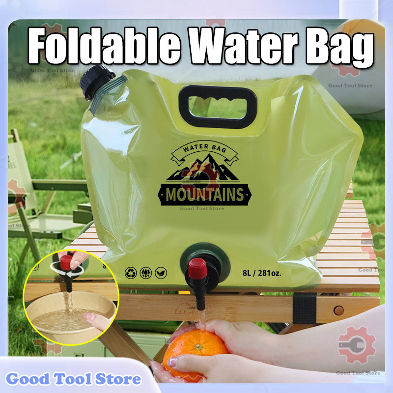 Camping Water Bag Portable Folding Bucket Food Grade Drinking Water ...