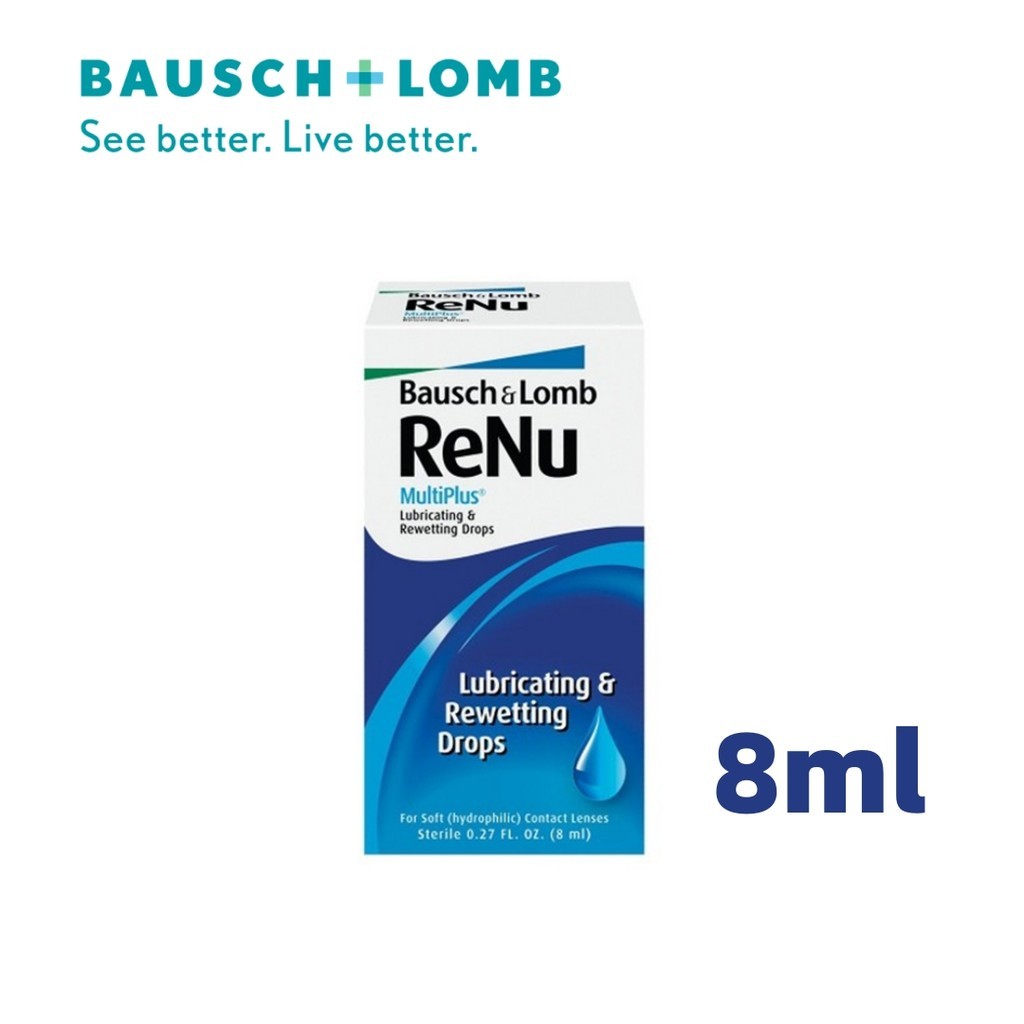 (8ml) Renu Multiplus Lubricant & Rewetting Eye Drops Bausch & Lomb ...