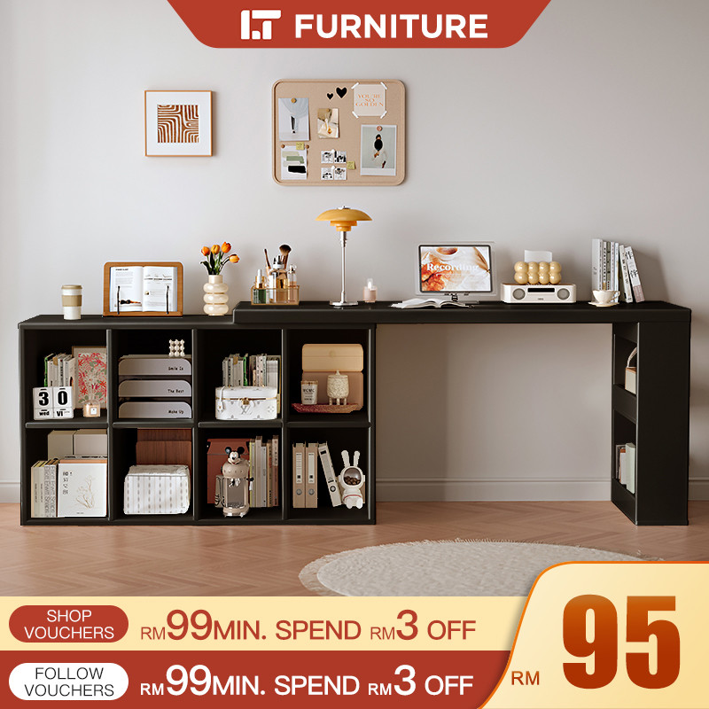 Meja Belajar L Shape Table Study Table Rak Buku Study Table with Book ...