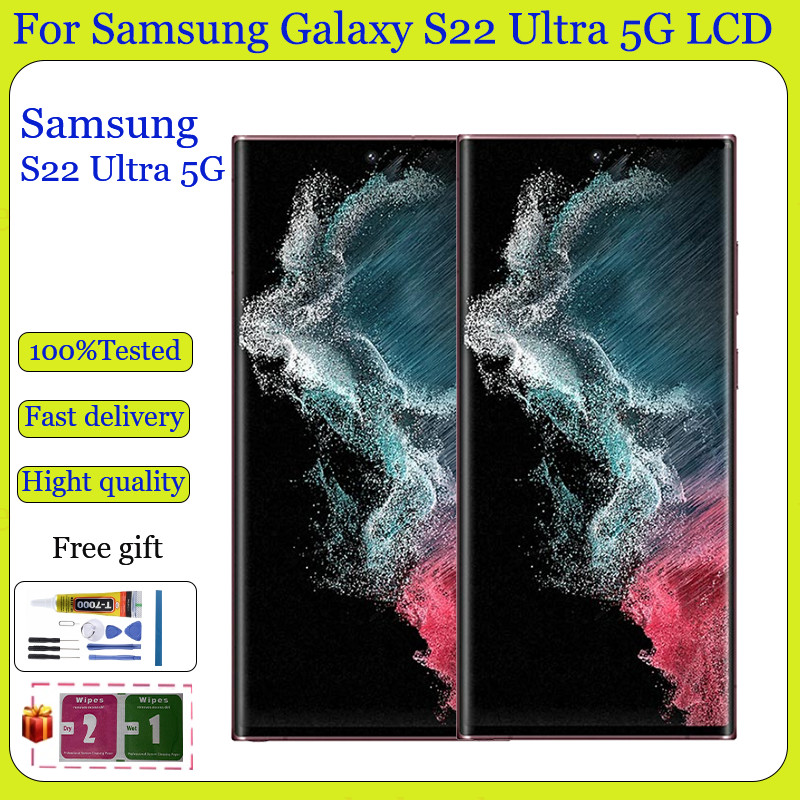Original AMOLED For Samsung Galaxy S22 Ultra 5G LCD Display Touch ...