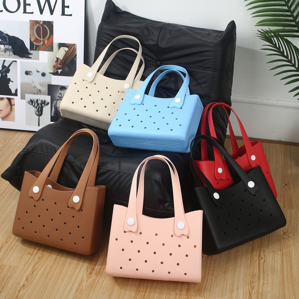 2025 New EVA Beach Bag Ladies Large Capacity Tote Bag Fashion Solid ...